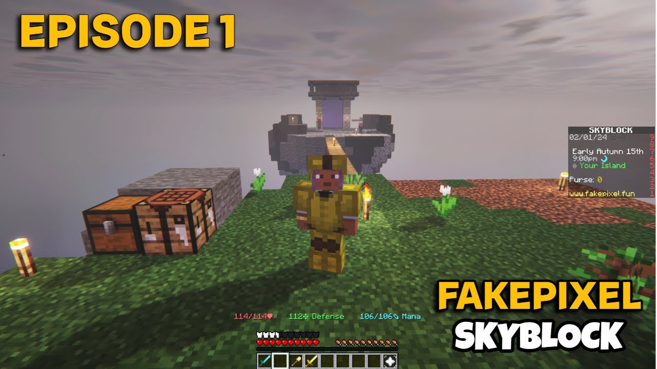 A NEW BEGINNING IN FAKEPIXEL SKYBLOCK [EPISODE1] - YouTube
