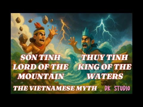 Vietnamese Myth: The Mountain God vs. The Lord of the Waters - Son Tinh vs. Thuy Tinh - DeKei Studio