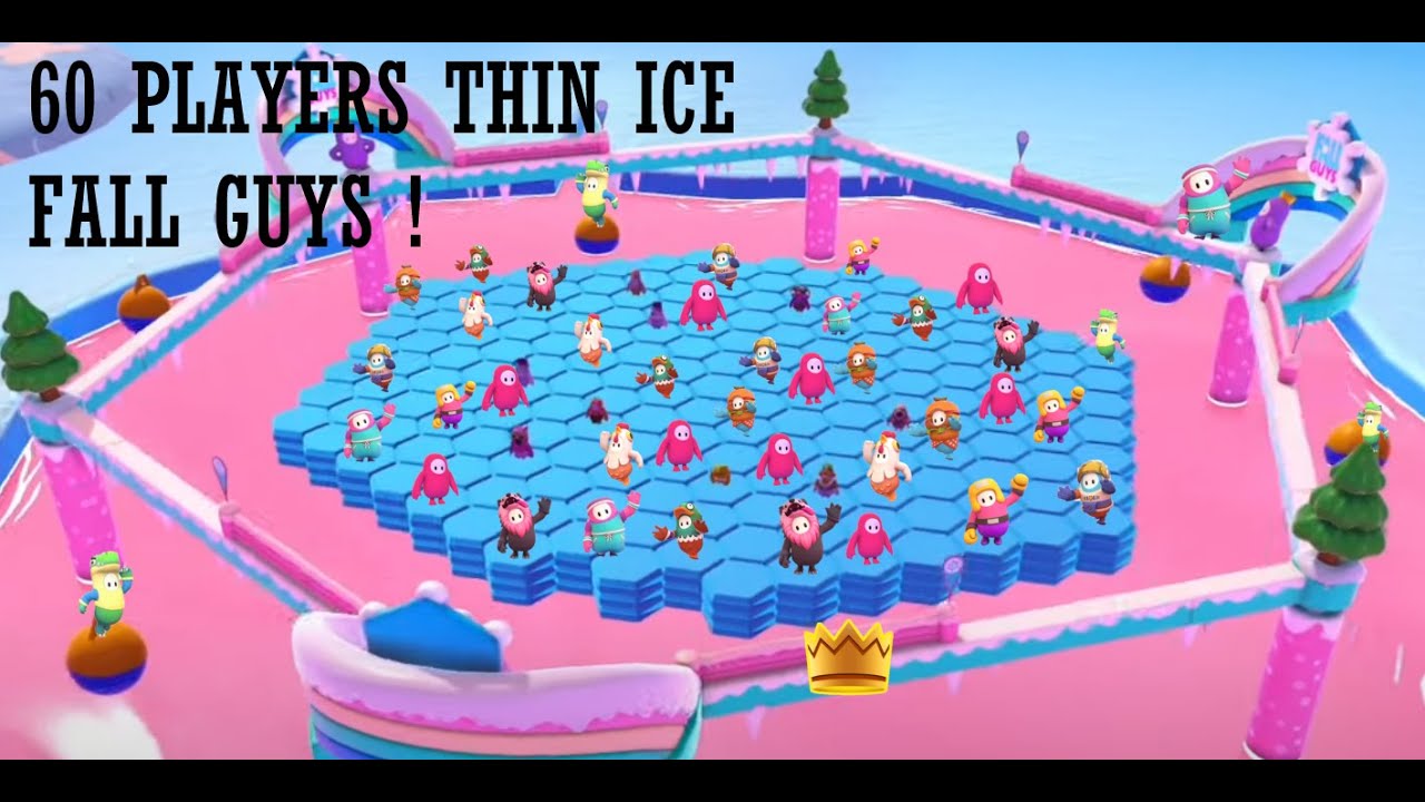 60 Players Thin Ice Fall Guys - YouTube