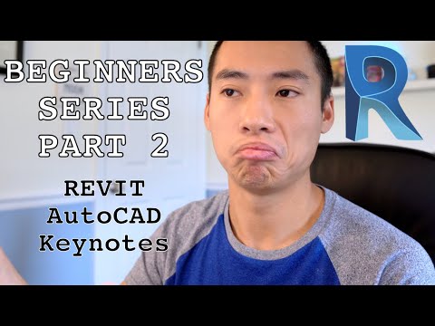 Revit Tutorial - Beginners Series - Part 2: Revit, AutoCAD and Keynotes