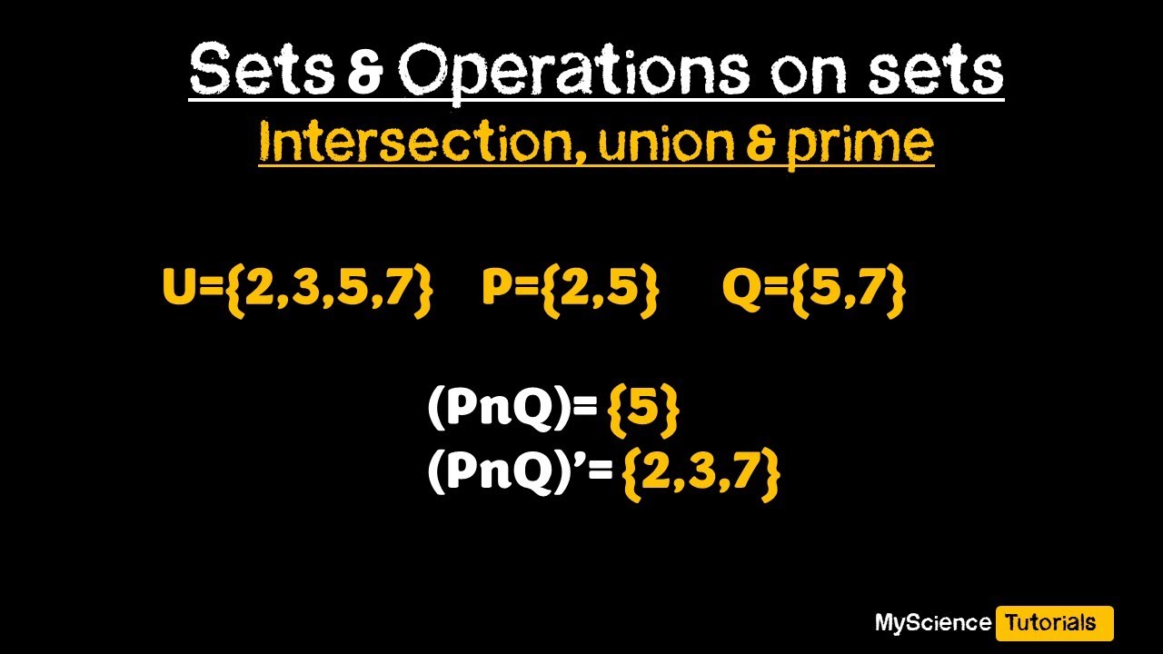 Sets and Operations on Set - Two sets Problem - prime of a set - YouTube
