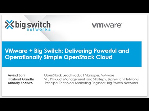 [Webinar] VMware + Big Switch: Delivering Powerful and Operationally ...