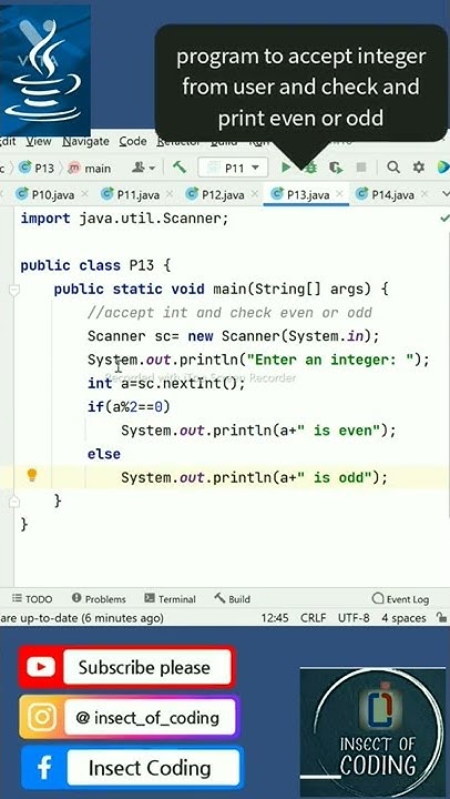 check even or odd in java | java programming | #shorts | # ...