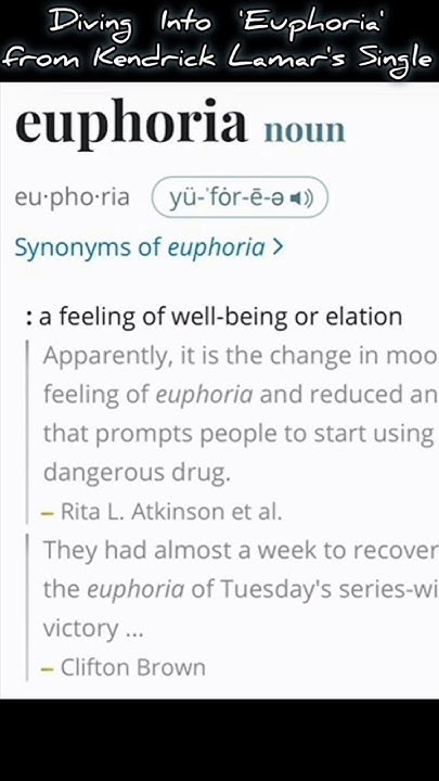 Exploring Euphoria: Kendrick Lamar Review - YouTube