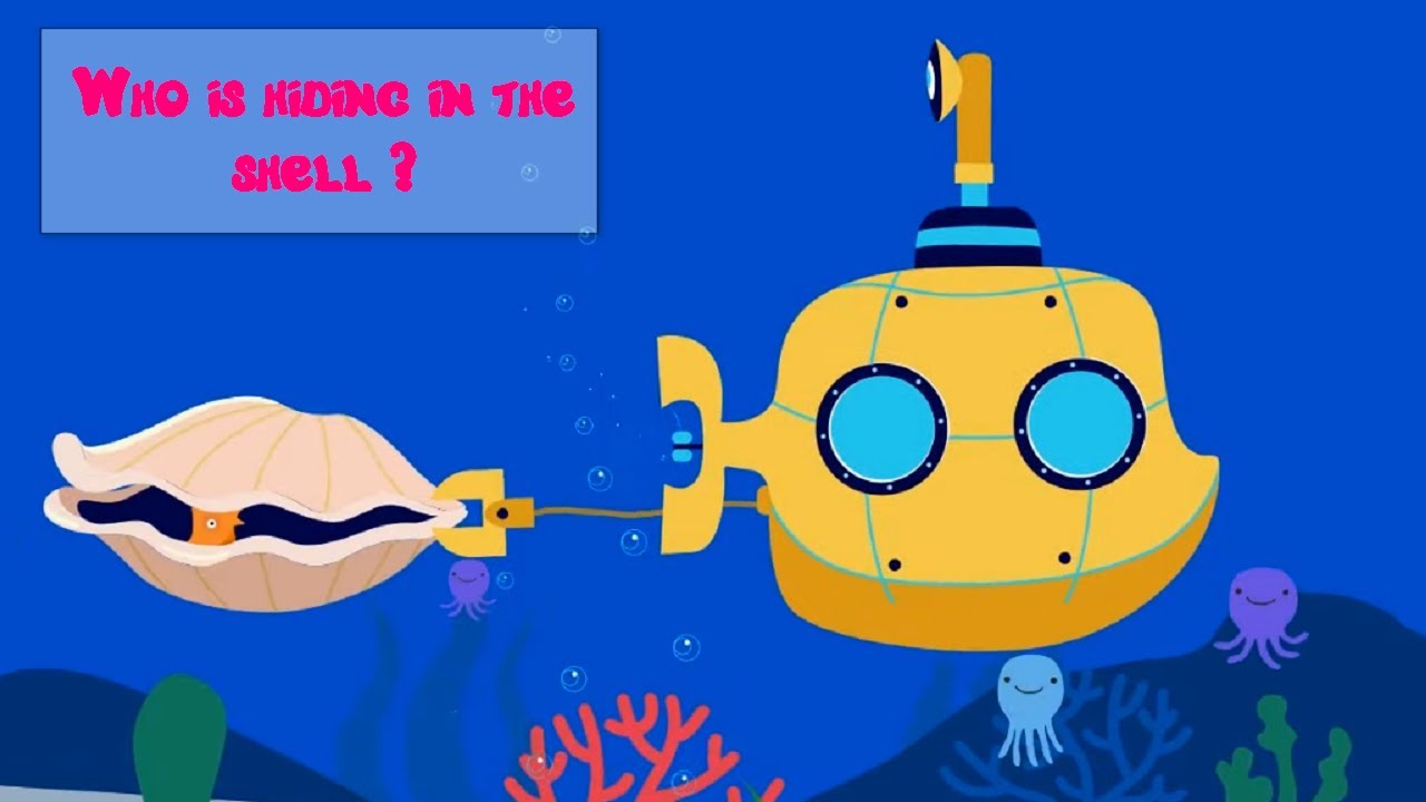 Who is hiding in the shell ? - Meow meow Kitty - kids songs - Sea ...