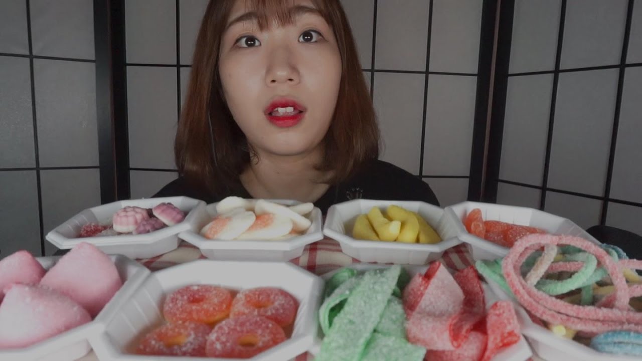 [미니유 한국어 ASMR] 젤리파는 가게│Jelly Shop Role Play│Jelly Eating Sounds│Korean ...