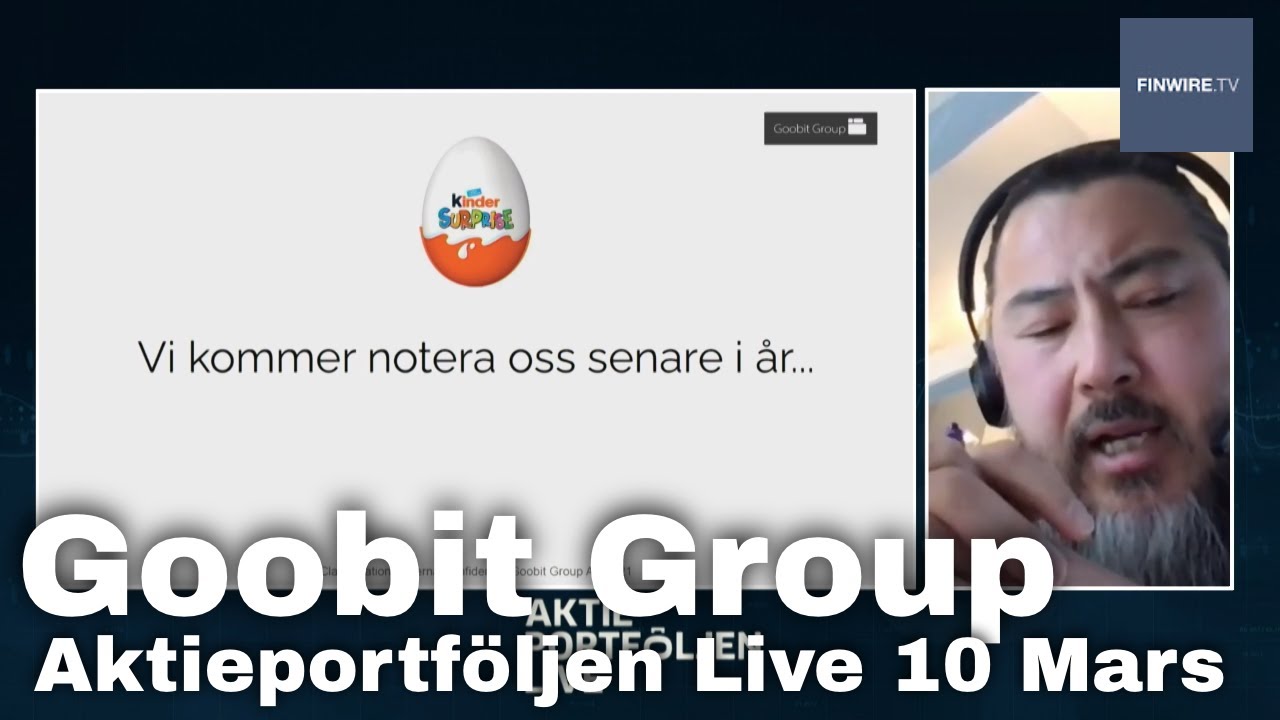 Goobit Group - Aktieportföljen Live 10 Mars - YouTube