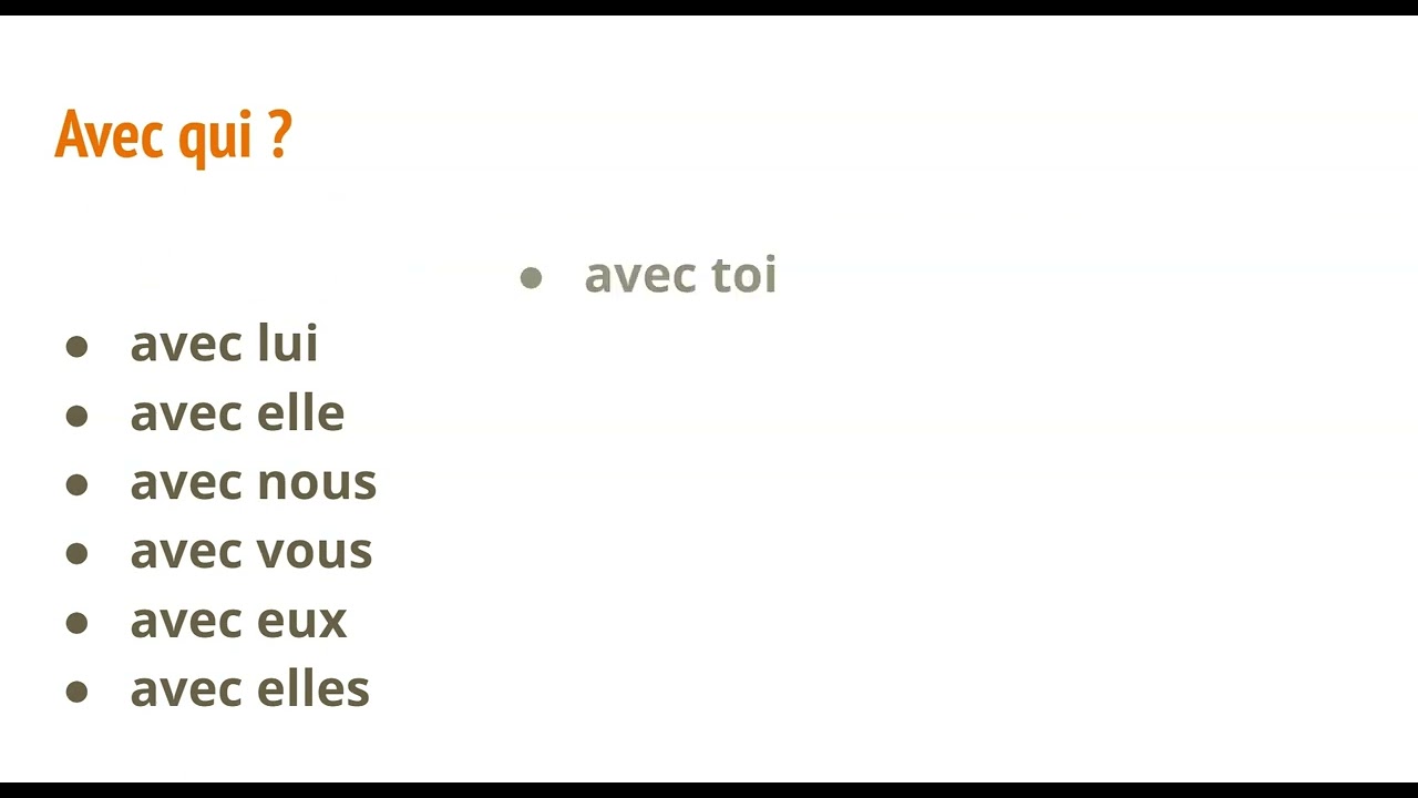 Mini French Course MOI TOI LUI ELLE NOUS VOUS EUX ELLES - YouTube