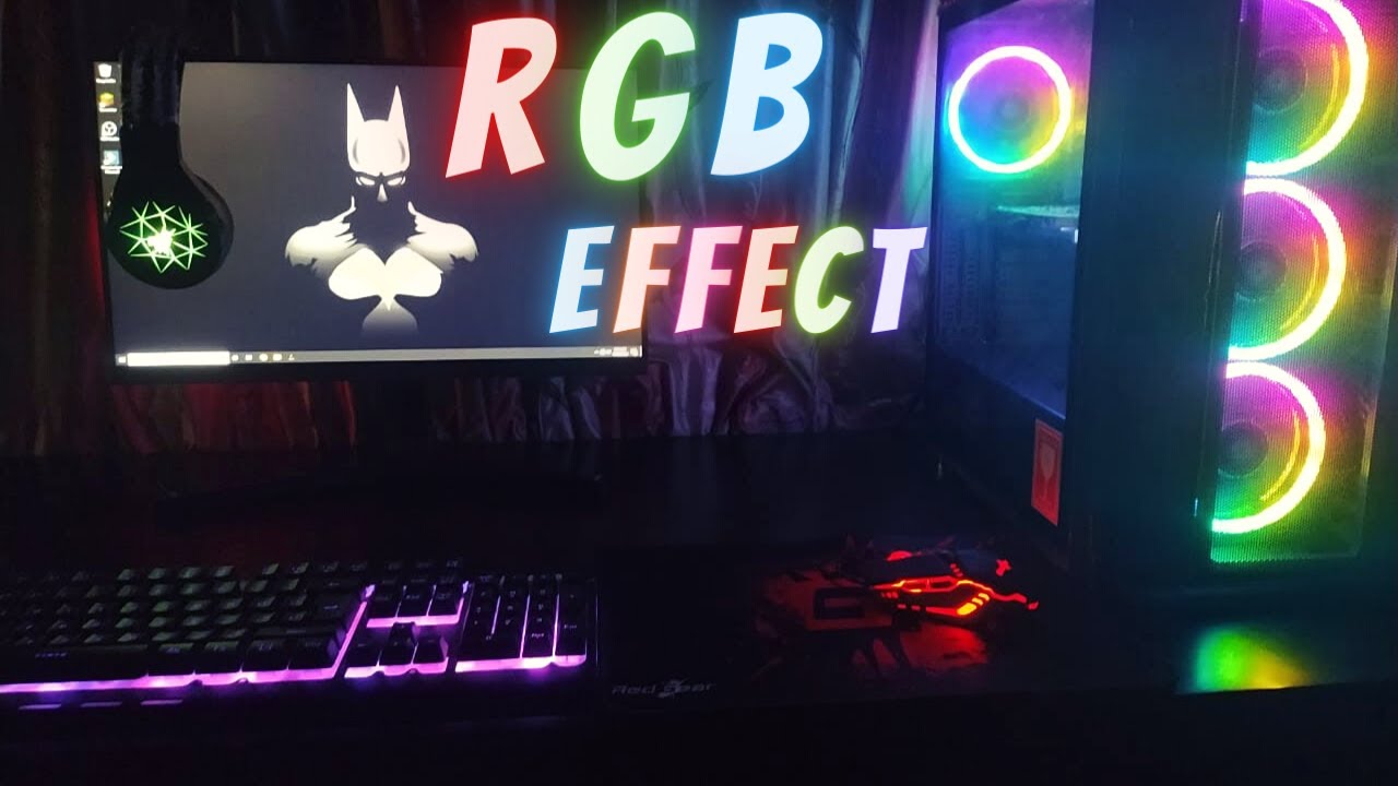 RGB EFFECT OF MY FIRST GAMING PC - YouTube