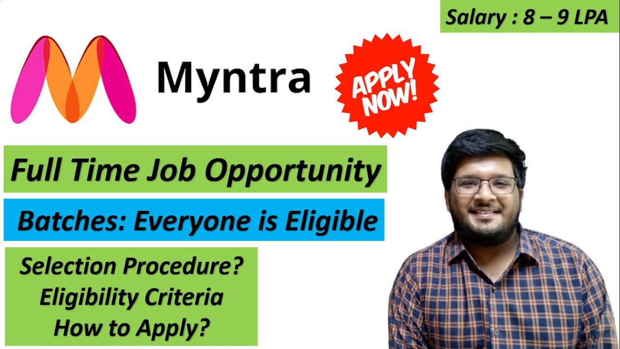 Myntra Off Campus Recruitment 2021 | Salary : 8 - 9 LPA 🔥🔥 - YouTube