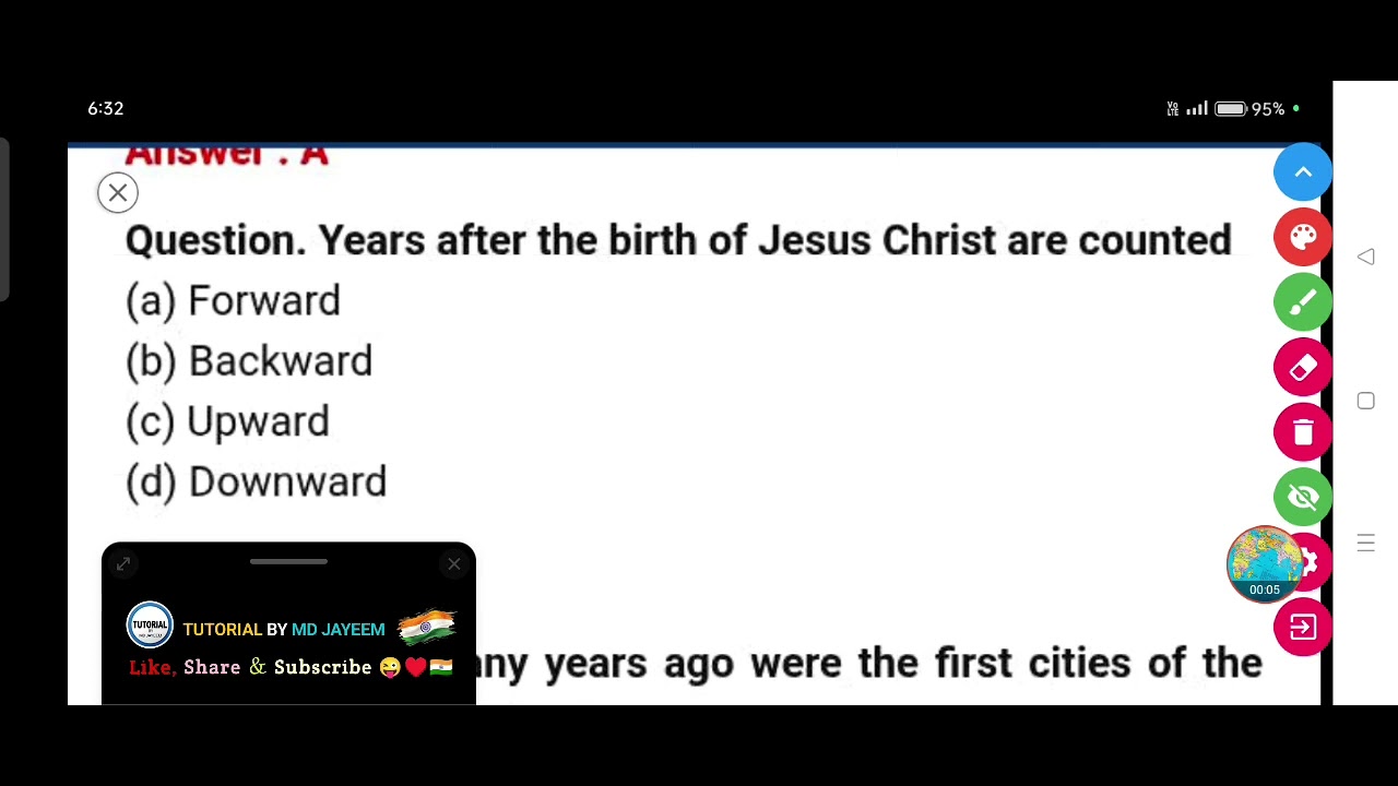 Years after the birth of Jesus Christ are counted :- (a) Forward (b ...