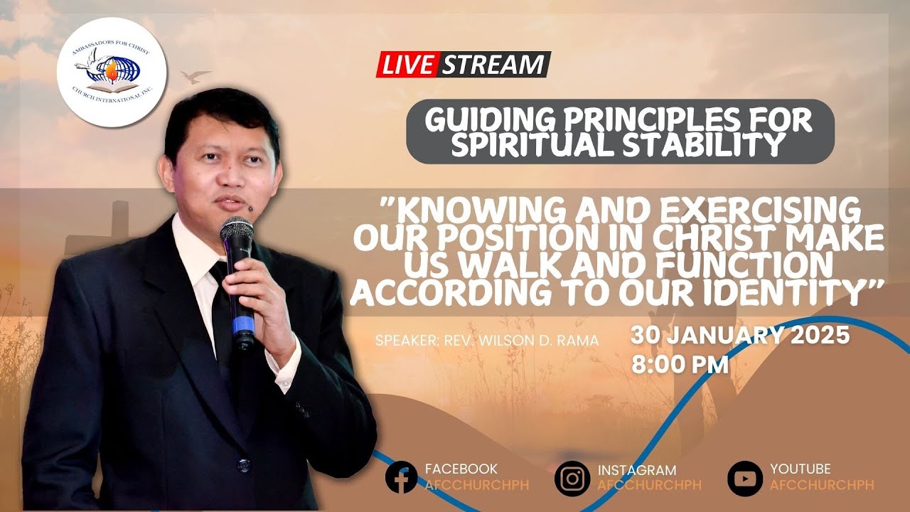 "GUIDING PRINCIPLES FOR SPIRITUAL STABILITY" (JANUARY 30, 2025) - YouTube