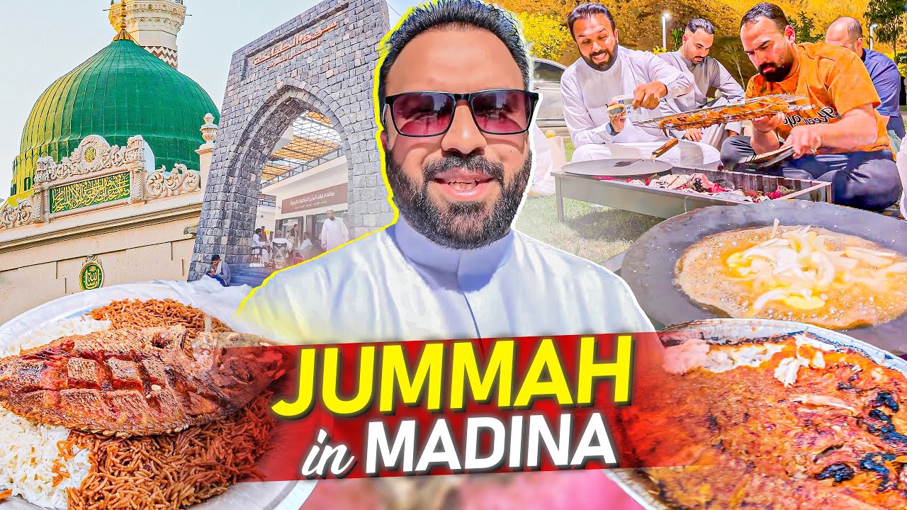 Jummah Day in Madinah 💚 Fried Fish Rice 🐟🍛 & Burger Party 🍔 - YouTube