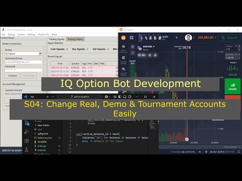 Build IQ Option API Client with Python #4: Change Real, Demo & Tournaments Easily