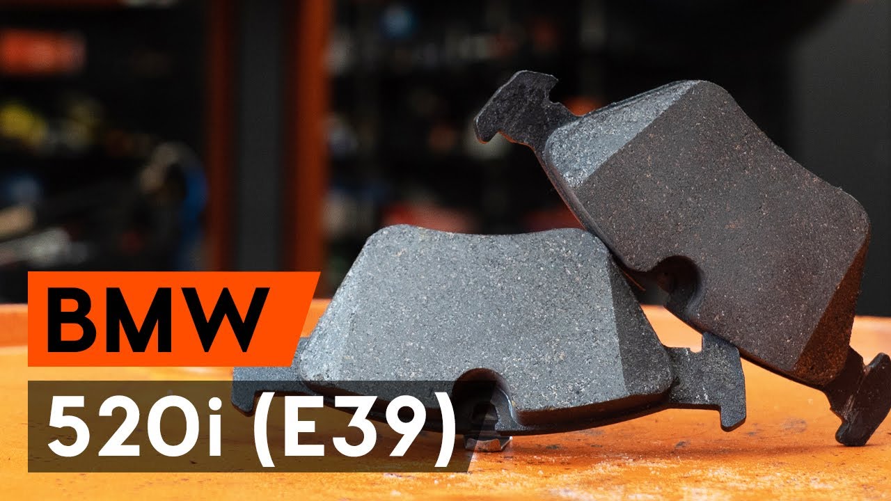 How to change front brake pads / front brake pad set on BMW 520i (E39 ...