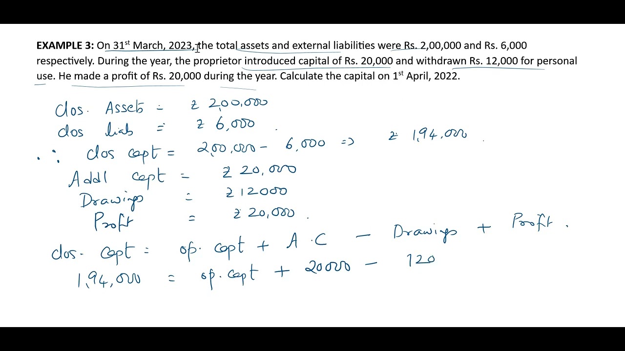 ACCOUNTING EQUATION SUMS USING FORMULAE - YouTube