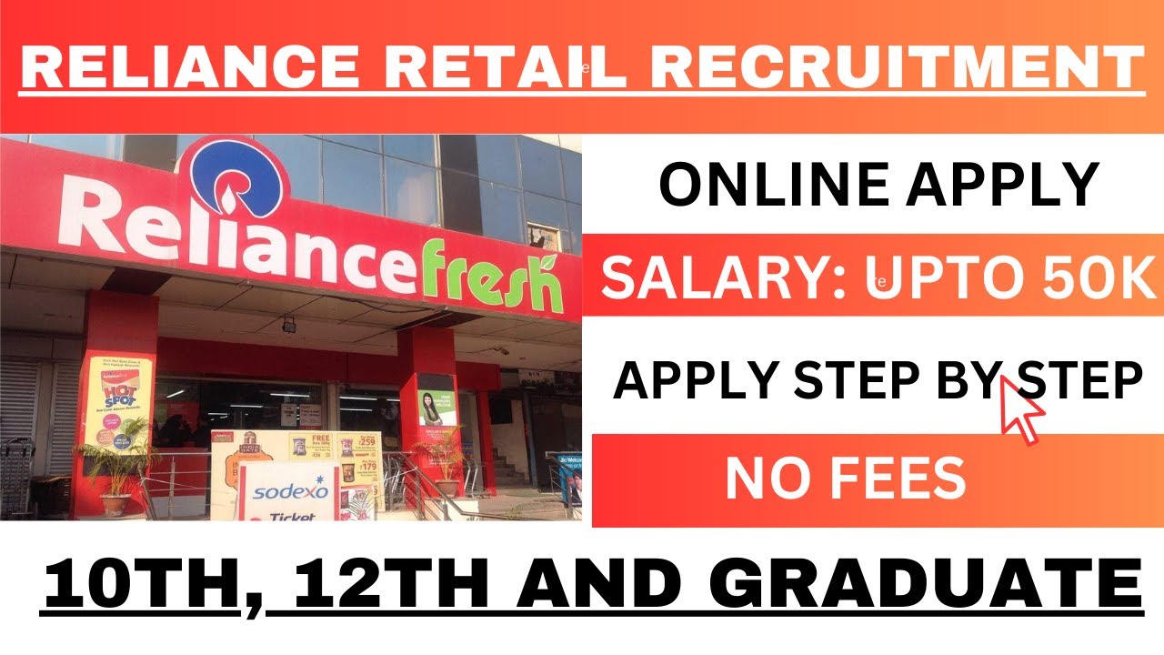 Reliance Retail Recruitment 2024| Jobs in Reliance| Online Apply ...