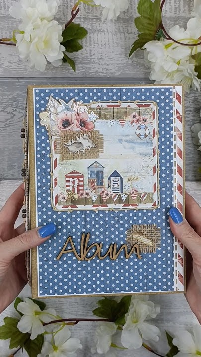 "Seaside Greetings" Folio Album - DIY - tutorial ☀️⛱️⛵ #shorts #scrapbooking #diy - YouTube