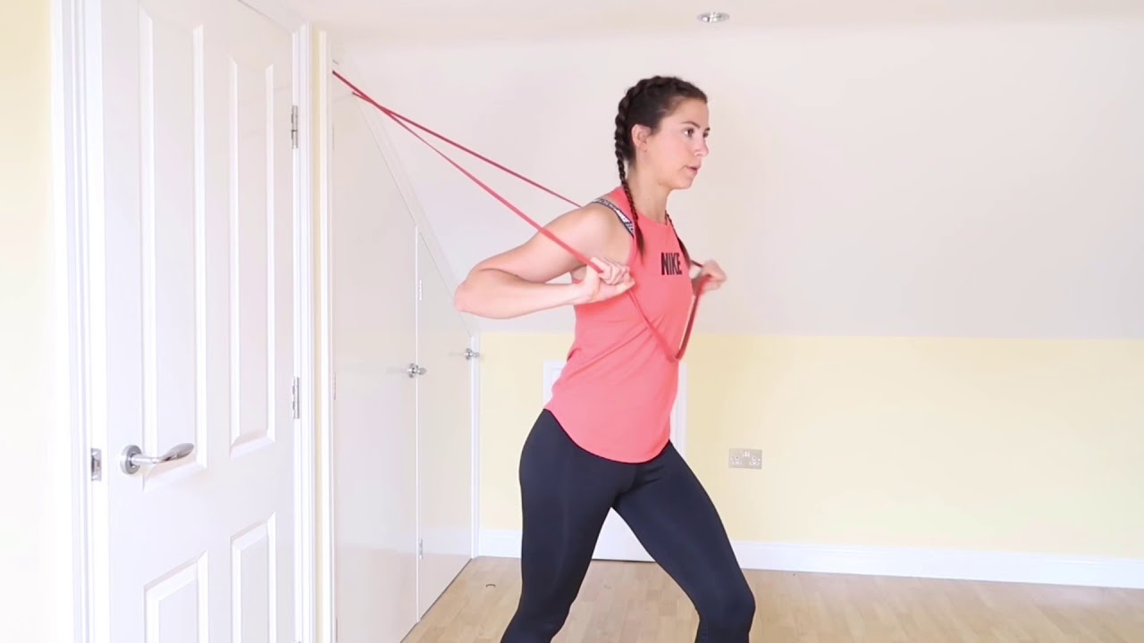 Single Arm Chest Press - Bands - YouTube