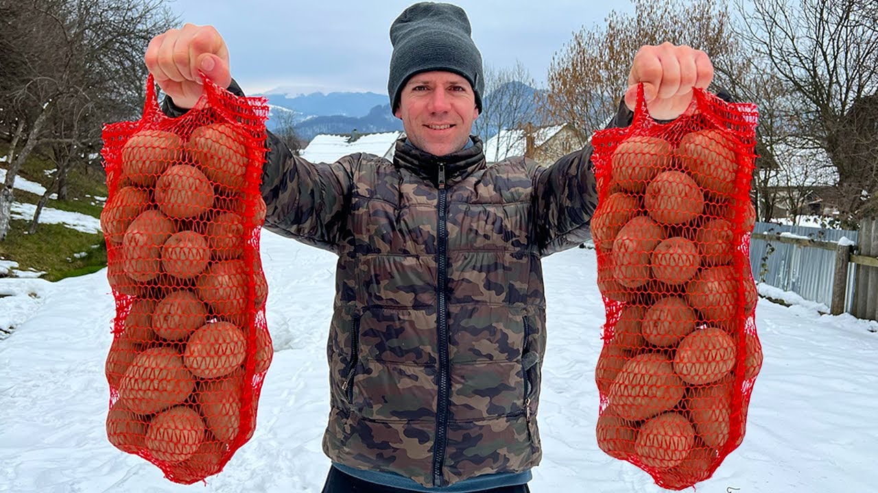 Traditional Ukrainian potato dish! Cooking delicious lunch in the ...