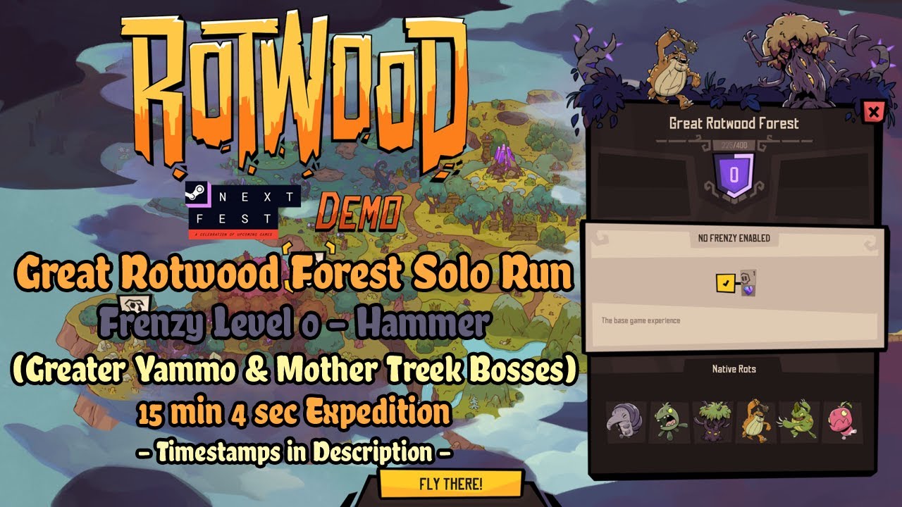 Rotwood Demo - Great Rotwood Forest [Frenzy 0: Hammer] Solo Run (Mother ...