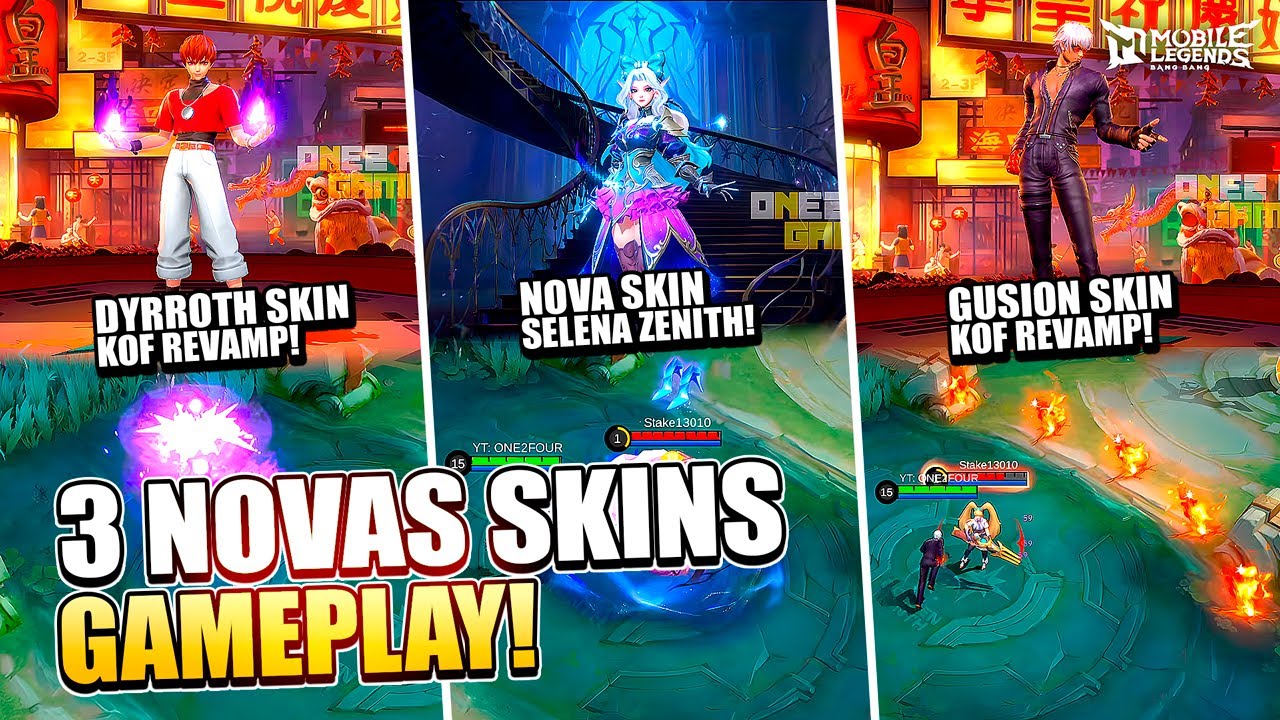 𝟯 𝗡𝗢𝗩𝗔𝗦 𝗦𝗞𝗜𝗡𝗦! 𝗦𝗘𝗟𝗘𝗡𝗔 𝗭𝗘𝗡𝗜𝗧𝗛! GUSION KOF! DYRROTH KOF! MOBILE LEGENDS ...