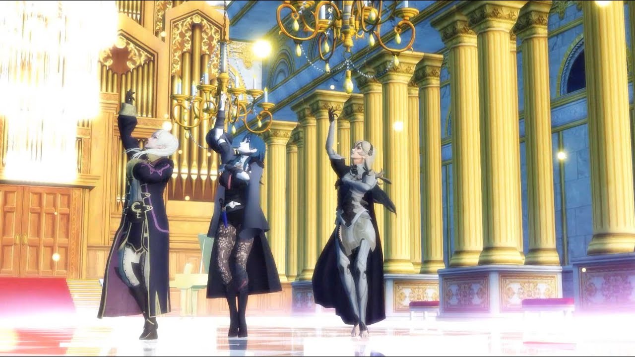 MMD Fire Emblem LAMB Corrin Byleth Robin カムイ ベレス ルフレ - YouTube