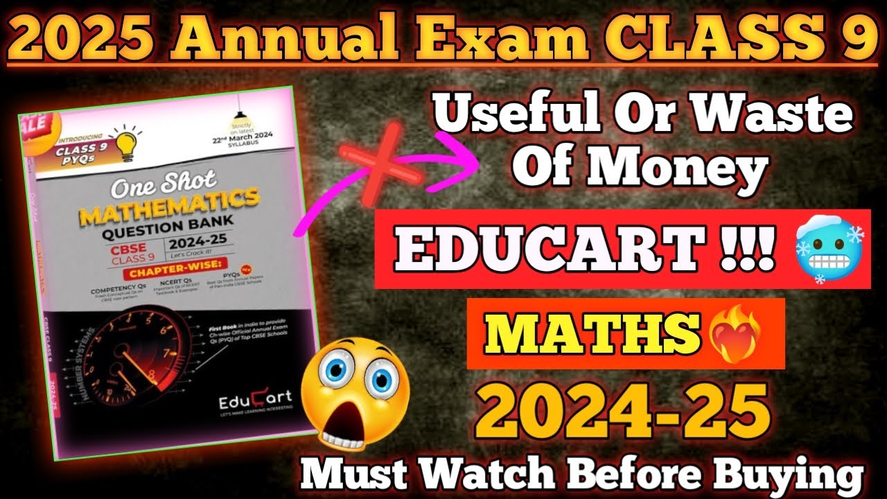 😎Educart One-Shot CLASS 9 ||🫨Maths Educart One-Shot Questions Bank ...