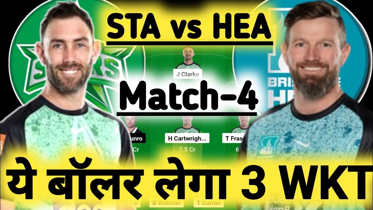 STA vs HEA Dream11, STA vs HEA Dream11 Prediction, Melbourne Stars vs ...