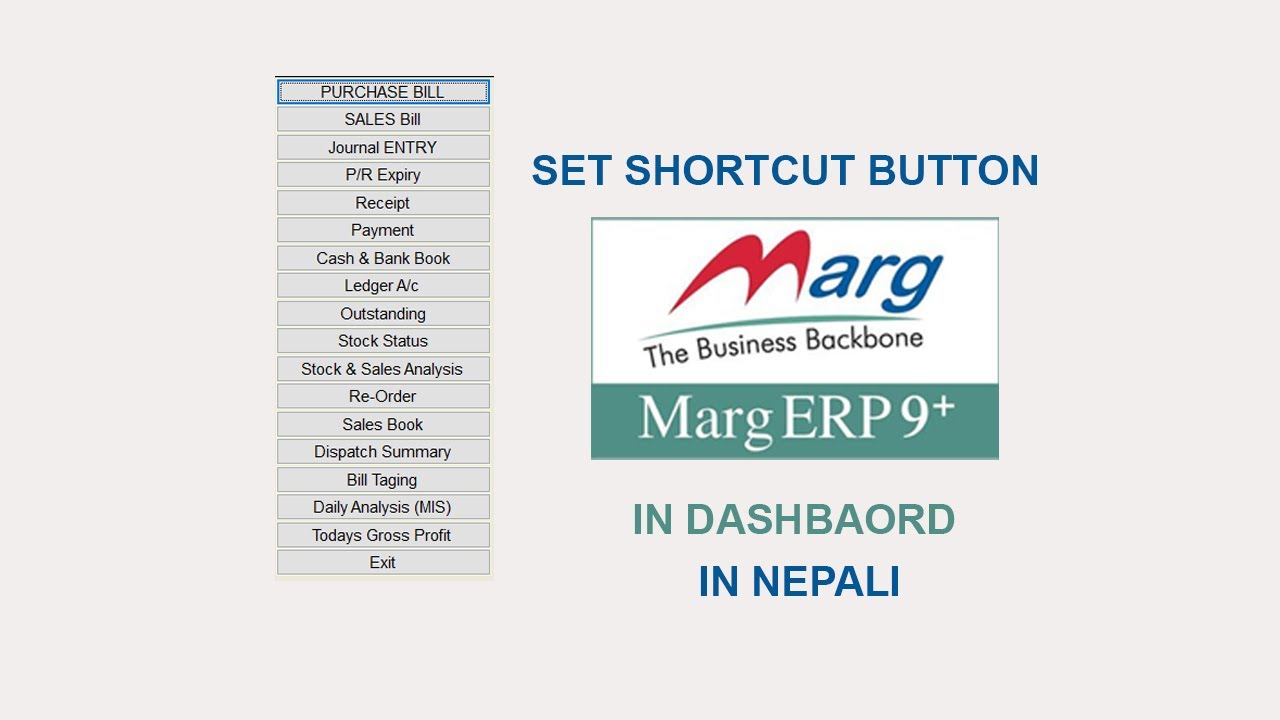 How to set Shortcut Button in Marg Erp for Fast Billing in Nepali - YouTube