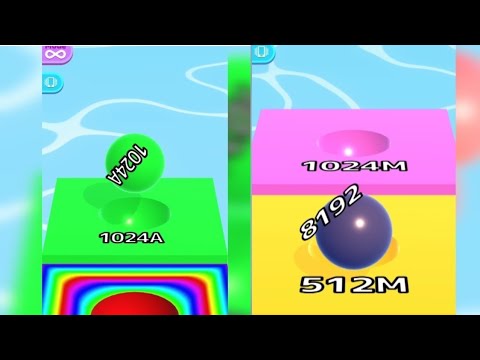 2048 | [[ new ball 1024A ]] Ball Run 2048 vs Ball Run Infinity UPDATED all levels iOS gameplay ...