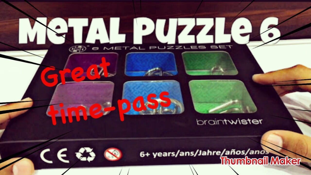 Best Time pass toy...6 metal puzzle set un boxing and review..brain ...