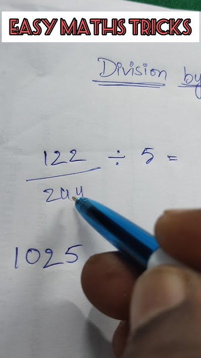 ||EASY MATHS TRICKS|| (DIVIDED BY 5) #mathstricks #shorts #school #competitiveexams - YouTube