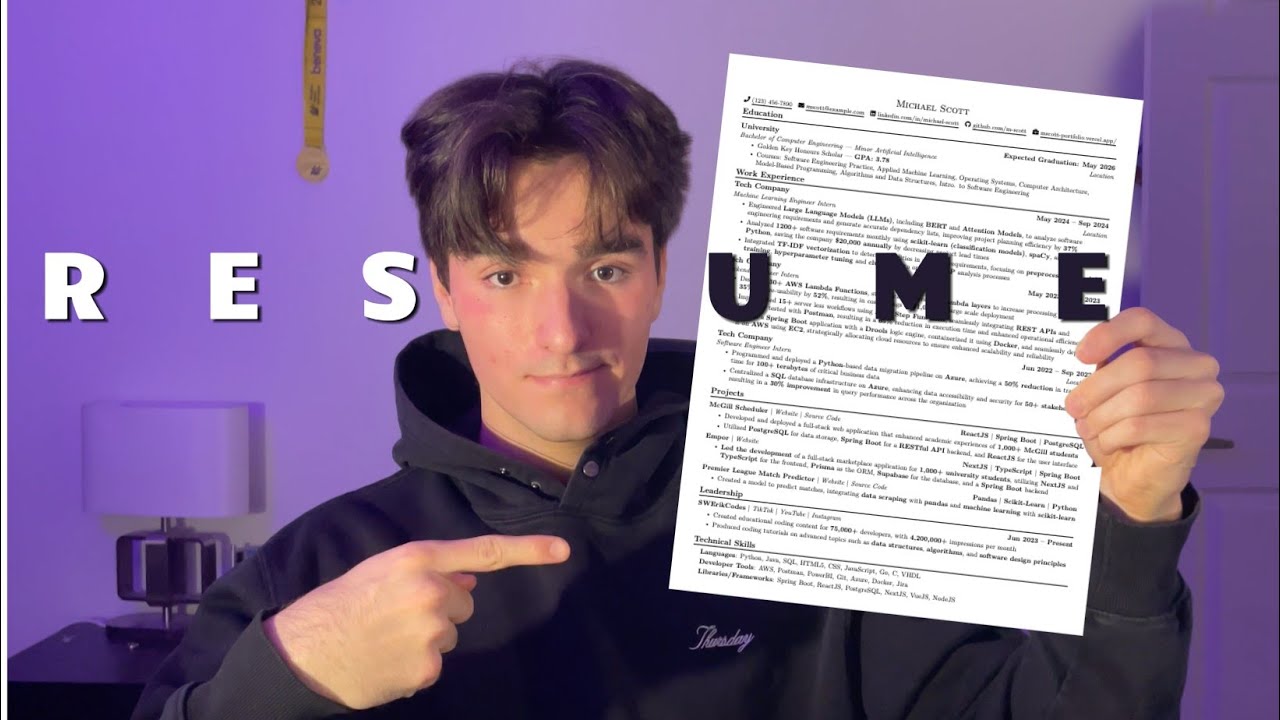 this RESUME got me 10+ software engineering interviews - YouTube