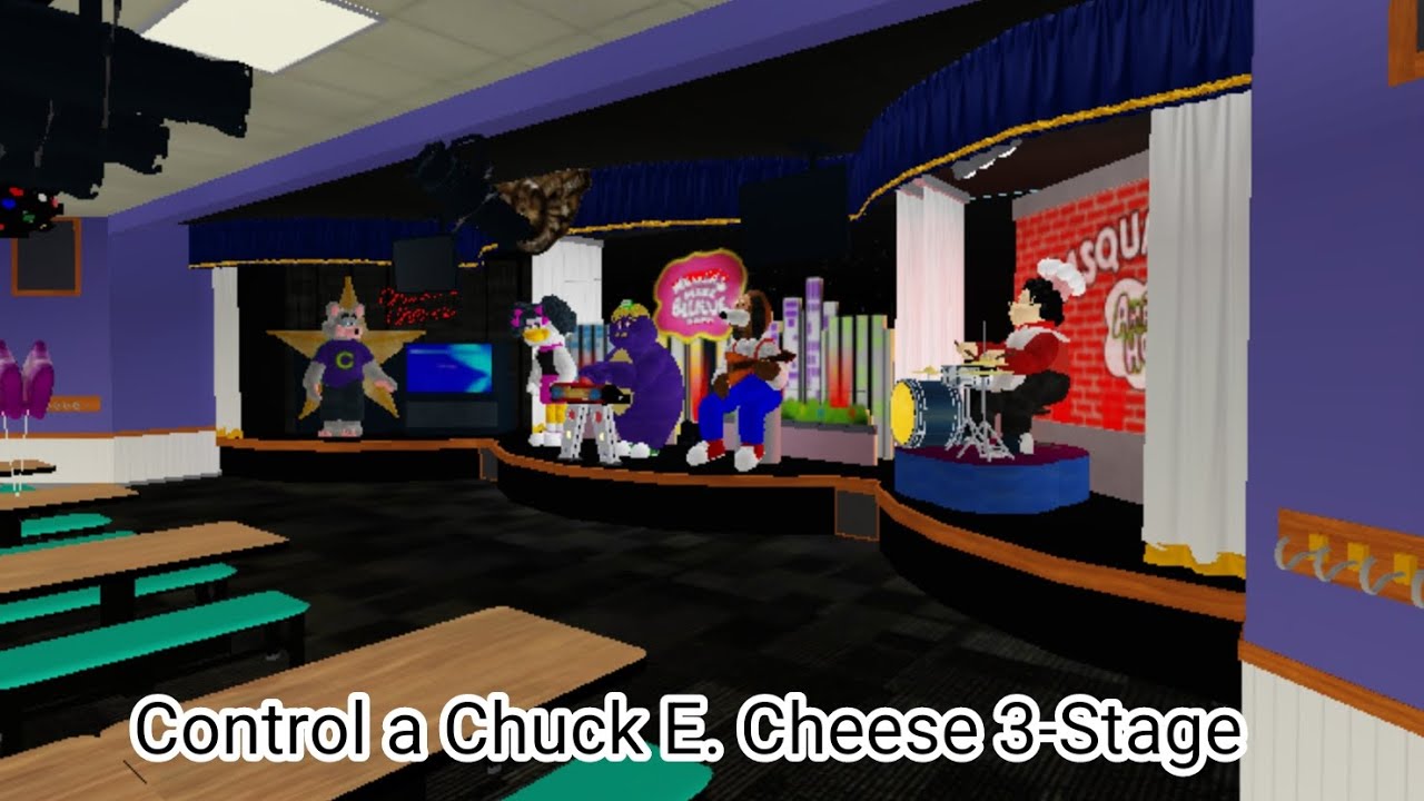 Tour of my 3 stage showroom (Control a Chuck E. Cheese 3-Stage) - YouTube