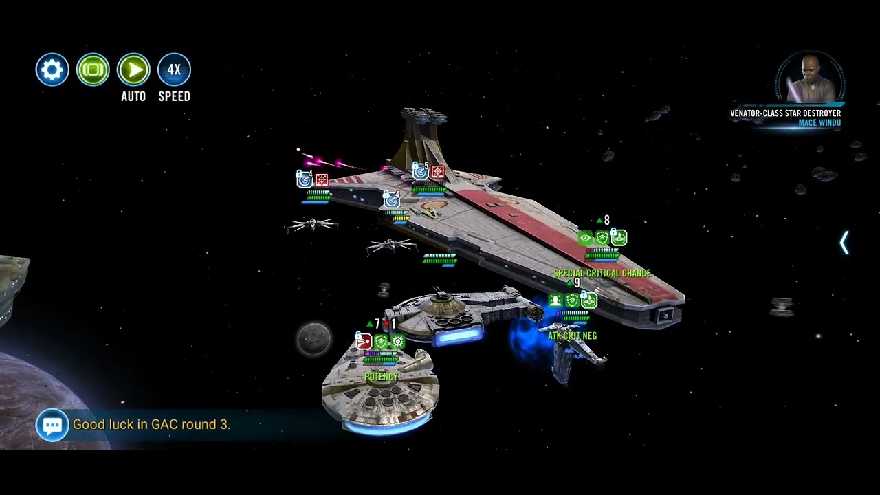 SWGOH ROTE LS P1 ships auto with Raddus - YouTube