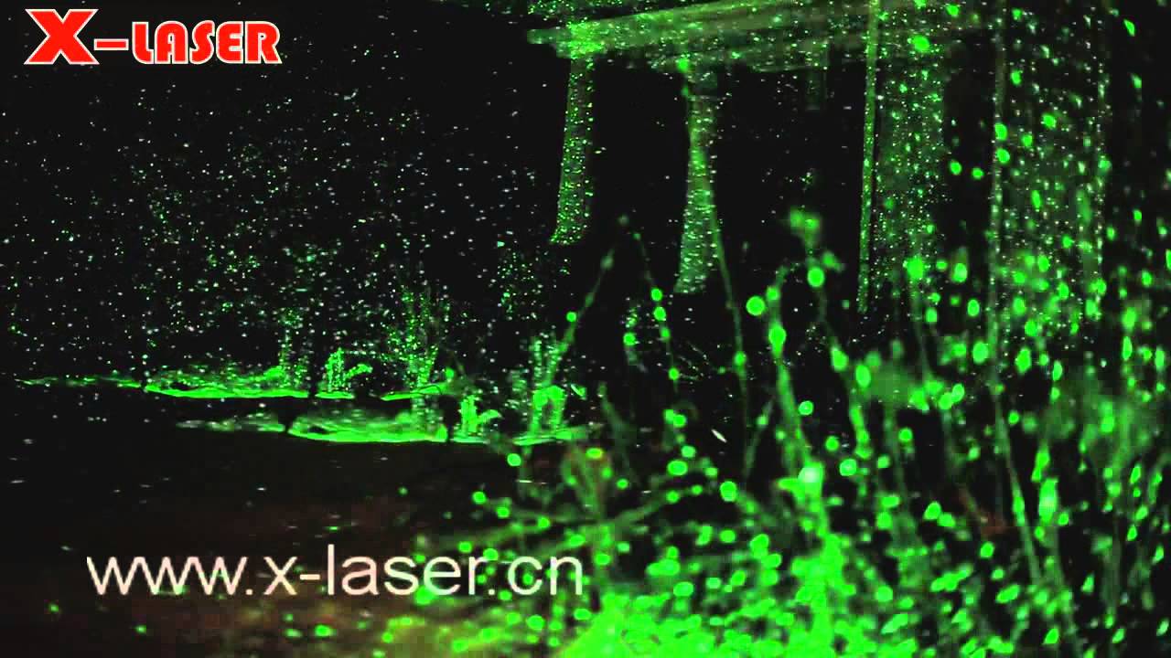 green static firely garden landscape laser light - YouTube