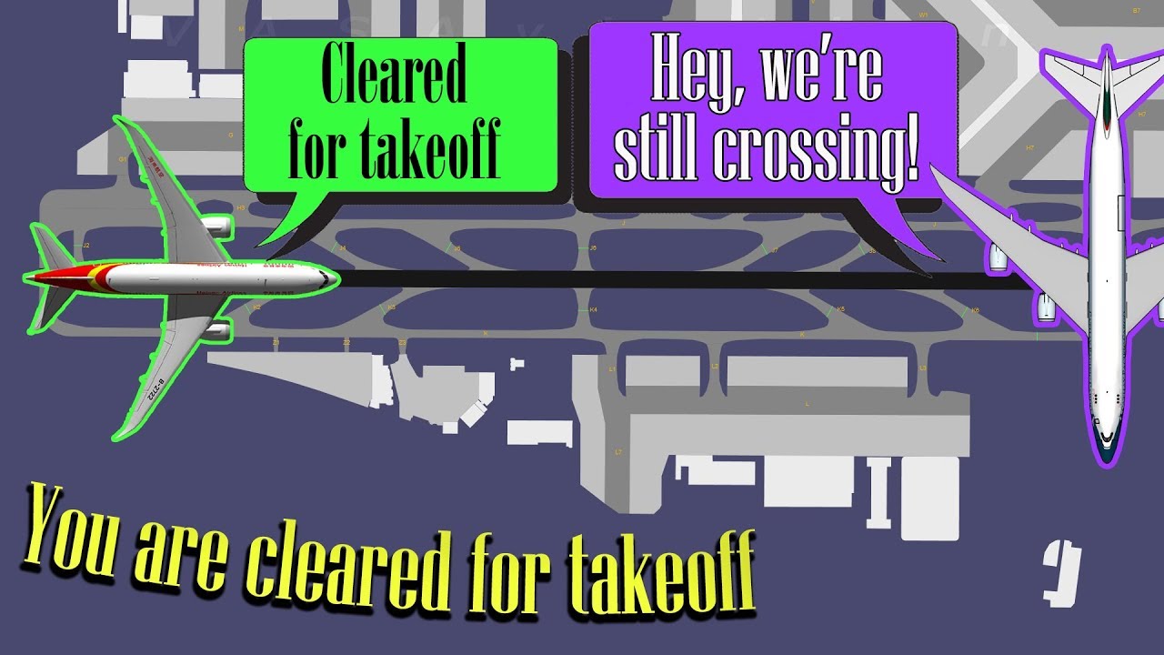 [REAL ATC] A330 starts takeoff roll while B747 is still crossing! - YouTube