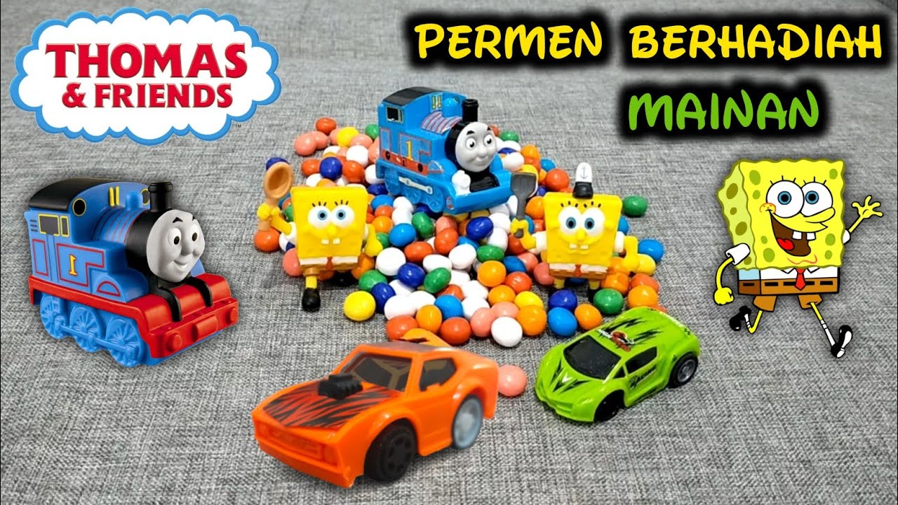 PERMEN BERHADIAH MAINAN EP.4 | SPONGEBOB KERETA THOMAS - YouTube