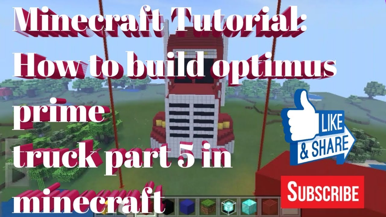 Minecraft Tutorial: How to build optimus prime truck part 5 ...