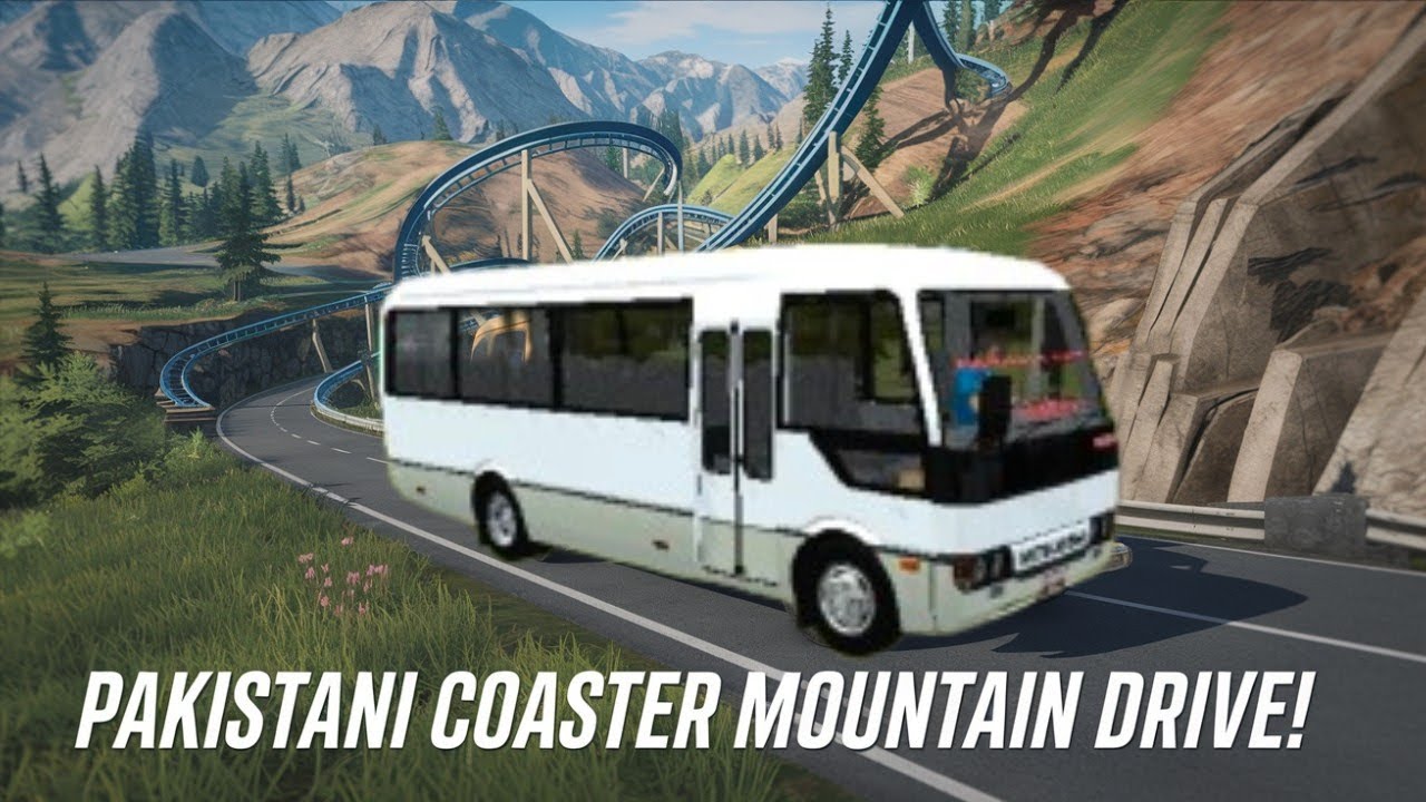 Pakistani Coaster Mod Driving on Mountain Map | Bus Simulator Indonesia ...