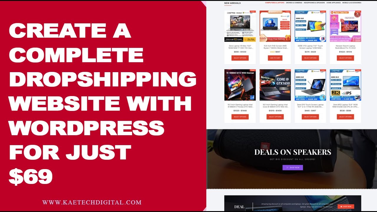 Make Money Online - Create a Complete Dropshipping Website with ...