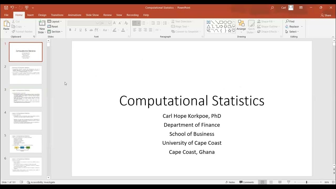 Module 8: Computational Statistics - YouTube