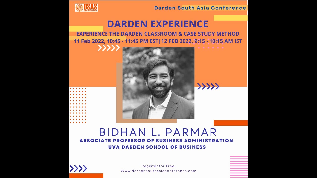 Darden Experience with Professor Bobby Parmar - YouTube