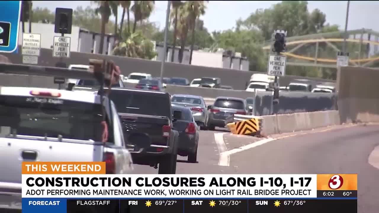 Construction closures scheduled along I-10, I-17 in Phoenix-area - YouTube