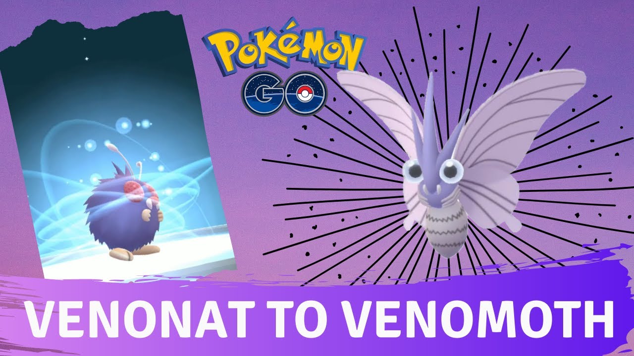 Evolving Venonat to Venomoth in Pokemon Go, Venonat evolution, Bug ...