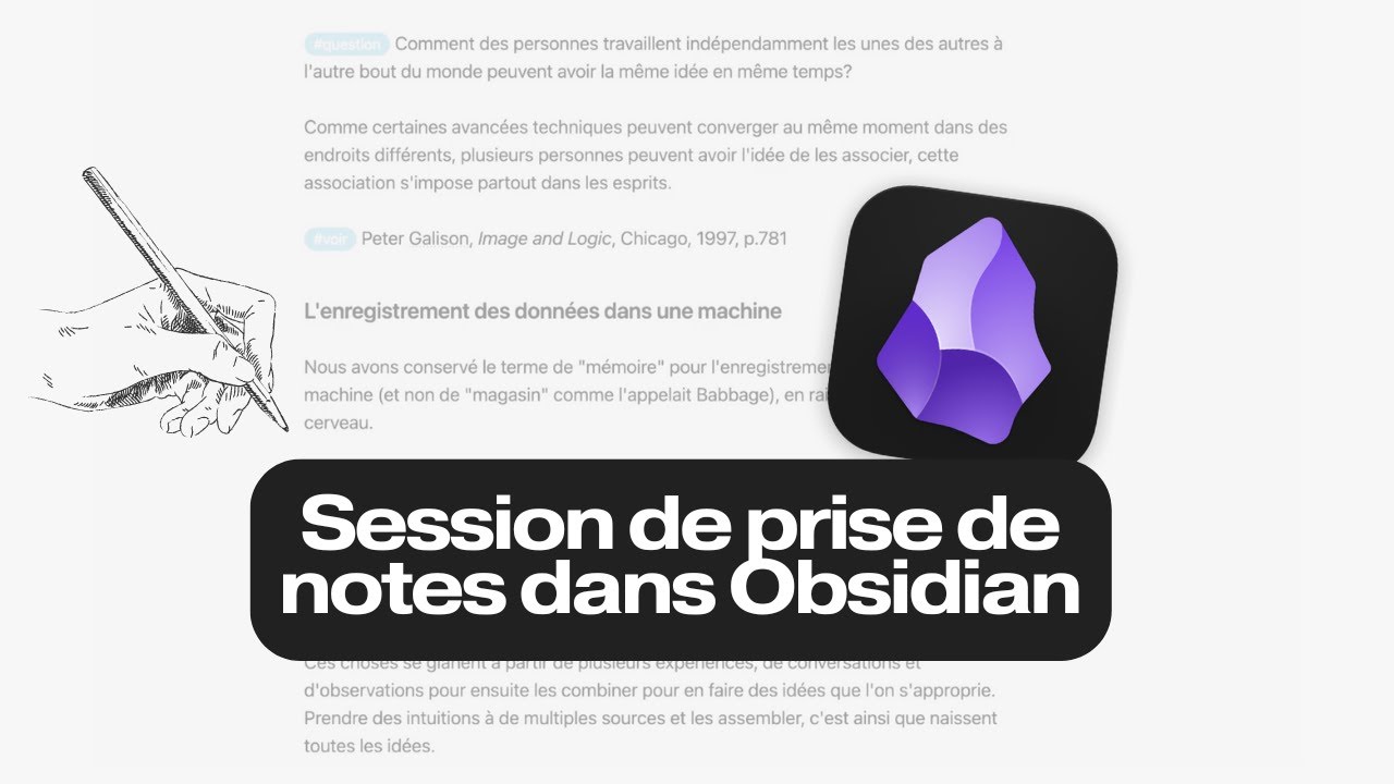 Session de prise de notes dans Obsidian #1 - Write Notes With Me - YouTube