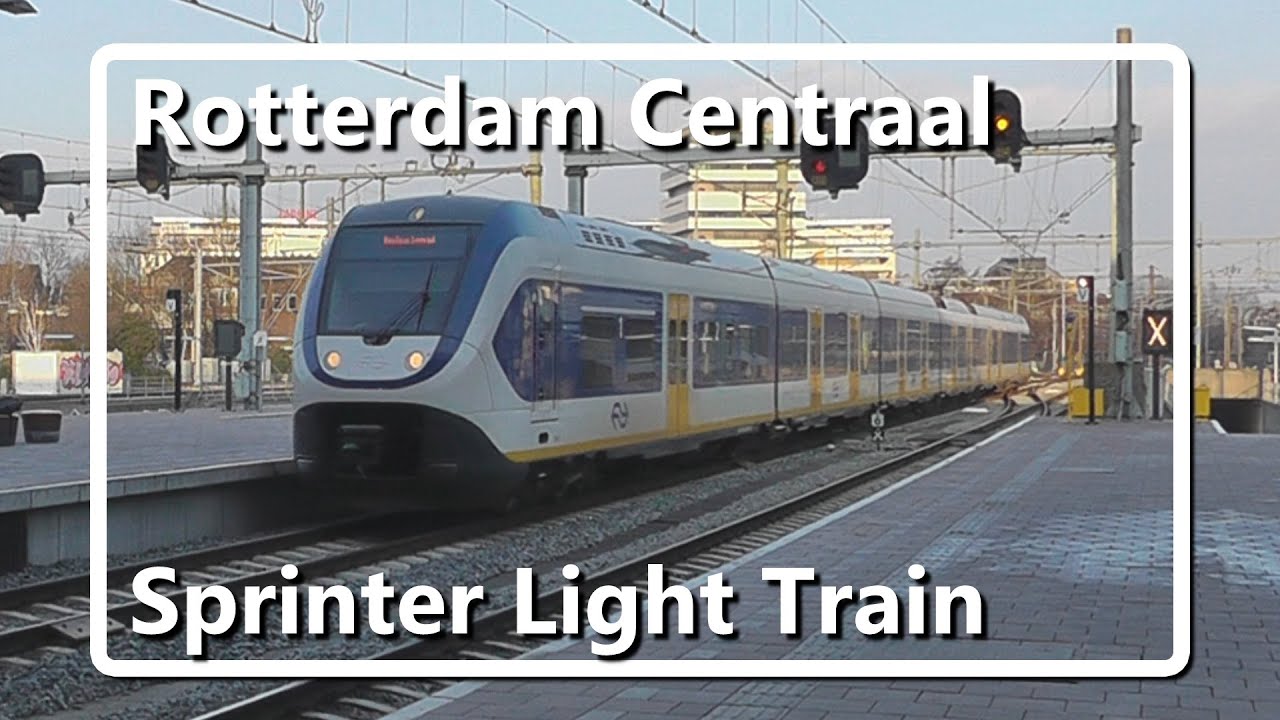 Sprinter Light Train komt aan op station Rotterdam Centraal! - YouTube