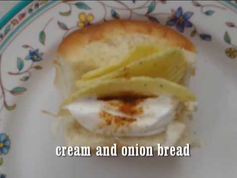 cream and onion pav / fast food recipe surati style / mayo cream and ...