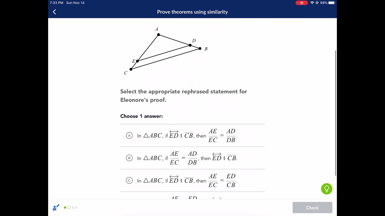 Khan Academy Tutorial: prove theorems using similarity - YouTube
